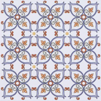China White And Red 20x20cm Non-Slip Ceramic Rustic Tile for sale
