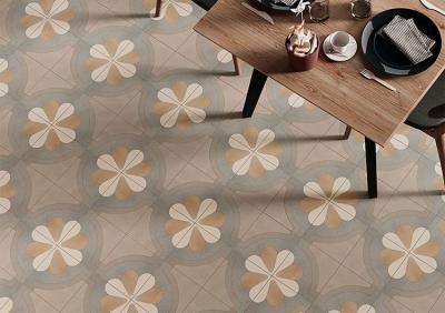 China Brown Acid-Resistant Ceramic Rustic Tile 20x20cm Indoor Floor for sale