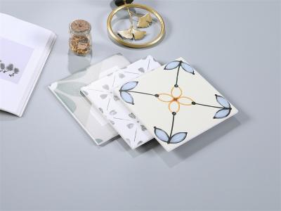 China Beige and Blue 20x20cm Ceramic Rustic Tile for Indoor Walls for sale