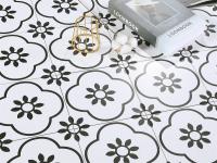 China 20x20cm Black White Ceramic Rustic Tile AAA Grade Indoor Floor Wall for sale