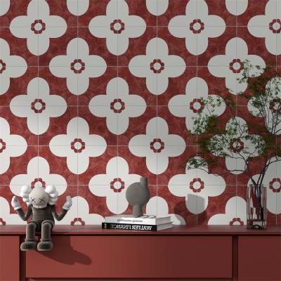 China Red 20x20cm Ceramic Rustic Tile Indoor Floor Wall for sale