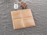 China Light Yellow Wood Grain Wall Tile 152x152mm White Body Clay for sale