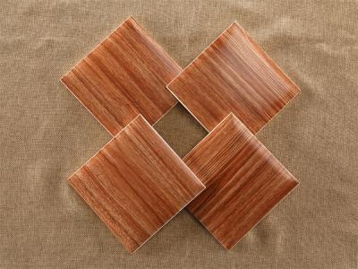 China Coffee Clay Indoor Wall Tiles 152x152mm White Body for sale