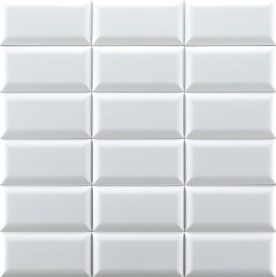 China White Glossy Ceramic Wall Tiles 75x152mm for Kitchen Bathroom for sale