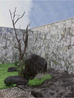 China Emerald Glazed Outdoor Stone Tiles 600x1200mm Flat Surface for sale