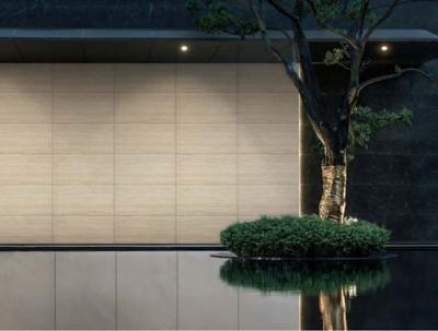 China Light Yellow Matte Antique Porcelain Tiles 600x1200mm for sale