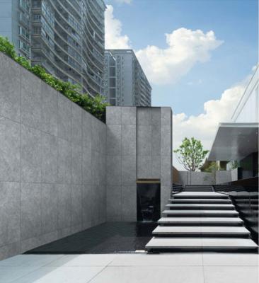 China Gray Matte Half Polished Acid-Resistant Outdoor Stone Tile 600x1200mm for sale