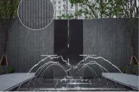 China Dark Gray Matte Antique 3D Arc Outdoor Stone Tile 600x1200mm for sale