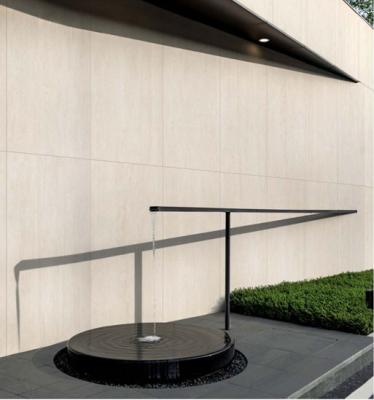 China Beige Travertine Porcelain Tile 600x1200mm Matte Antique Finish for sale
