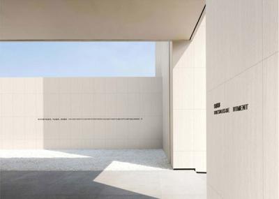 China Beige Matte Travertine Stone Tile 600x1200mm Outdoor Curtain Wall for sale