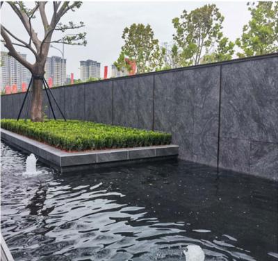 China Dark Gray Engraved Ink Outdoor Stone Tile 600x1200mm for sale