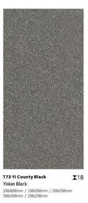 China Black Grey 600x1200x18mm Outdoor Porcelain Paving Tile for sale