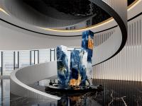 China Blue Polished Sintered Stone Slab 1420x2700mm AAA Grade for sale