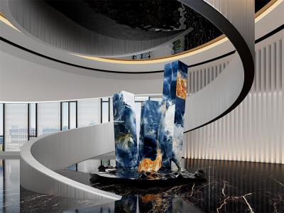 China Blue Polished Sintered Stone Slab 1420x2700mm AAA Grade for sale