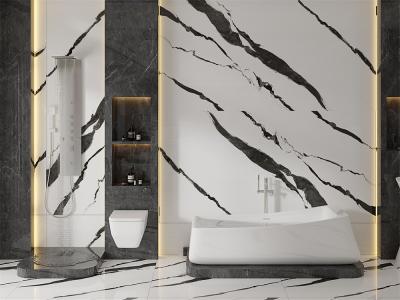China White Polished Sintered Stone Slab 1420x2700mm Antibacterial Indoor for sale