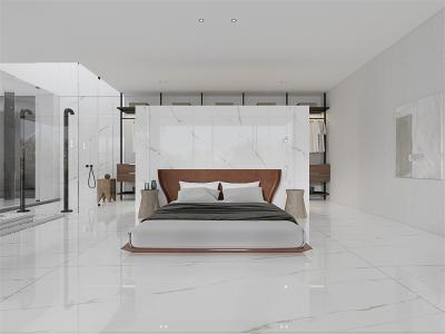 China White Carrara Polished Sintered Stone Slab 1420x2700mm for sale