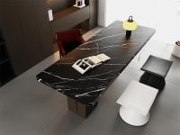China 1420x2700mm Matt Black Sintered Stone Slab for Countertops for sale