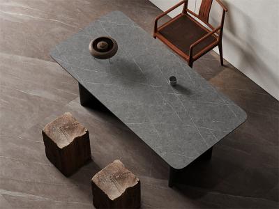 China Light Grey Matt Sintered Stone Slabs 1420x2700mm for Kitchen Floors for sale