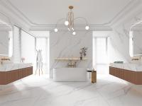 China Carrara White Matte Sintered Stone Slabs 1420x2700mm AAA Grade for sale
