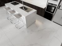 China 1420x2700mm Matt White Carrara Sintered Stone Slab for sale