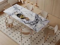 China Polished Sintered Stone Slab 1600x3200mm for Dining Room for sale