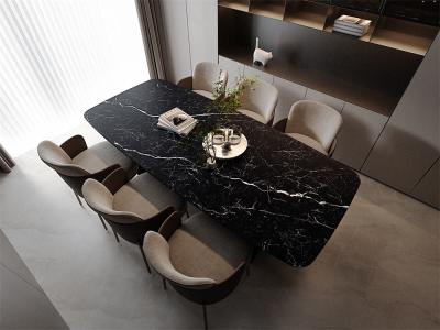China Black Matt Sintered Stone Slab 1600x3200mm for Dining Room for sale