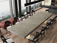 China 1600x3200mm Grey Matt Sintered Stone Slab for Office Design for sale