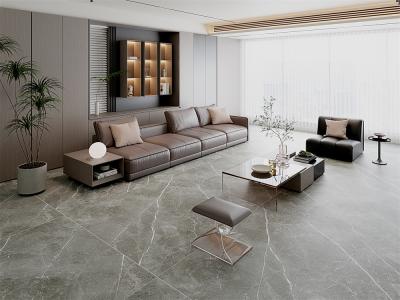 China 1600x3200mm Gray Matt Sintered Stone Slab for Restaurant Floor for sale