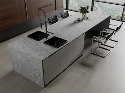 China Light Gray 1600x3200mm Matt Sintered Stone Slab for sale