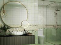 China 300x600mm Mirror Surface Green Ceramic Wall Tile for Bathroom for sale