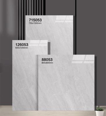 China Beige Polished Porcelain Tiles 750x1500mm AAA Grade for Bathroom for sale