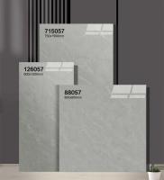 China Polished Porcelain Tiles 750x1500mm Marble Look Gray Floor Tile for sale