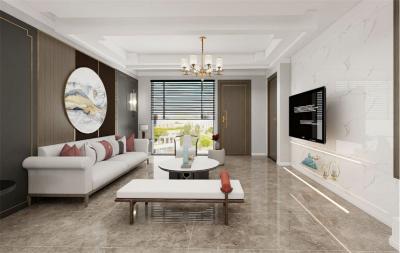 China AAA Grade Polished Porcelain Tile 600x1200mm Grey Marble Look for sale