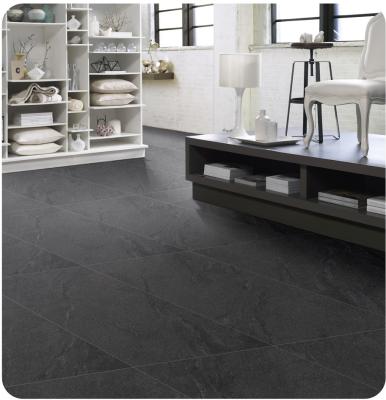 China Dark Grey 600x1200mm Glazed Porcelain Indoor Floor Tile for sale