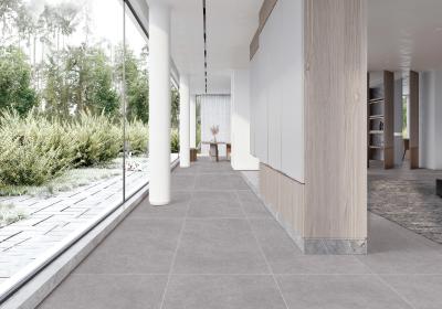 China Light Grey Starry Glaze Porcelain Tile 600x1200mm AAA Grade for sale