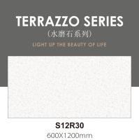 China 600x1200mm AAA Gray Terrazzo Glazed Porcelain Wall Tiles for sale