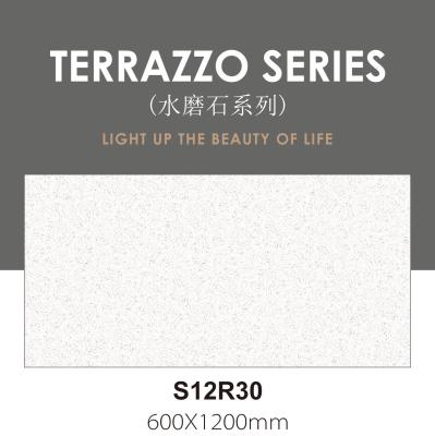 China 600x1200mm AAA Gray Terrazzo Glazed Porcelain Wall Tiles for sale