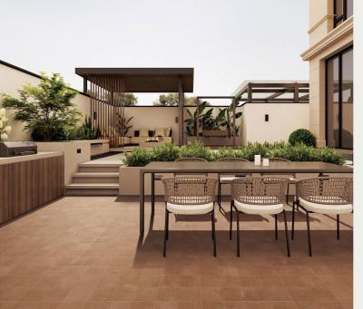 China Brown Eco-Friendly Ceramic Floor Tiles 24x24 Clay AAA Grade for sale