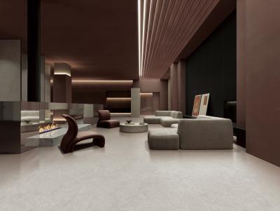 China 600x1200mm Gray Soft Glazed Porcelain Floor Tiles for Indoor Use for sale