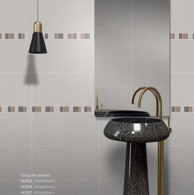 China 300x600mm Gray Full Body Porcelain Tiles for Indoor Flooring for sale