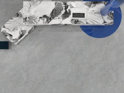 China Gray Marble Look 1200x1200mm Polished Glazed Porcelain Tile for sale