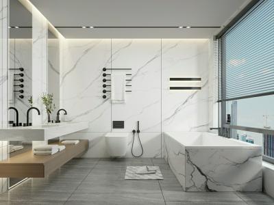 China White Polished Porcelain Tile 900x1800mm Antibacterial Non-Slip AAA Grade for sale