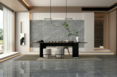 China 900x1800mm Grey Polished Glazed Porcelain Tile 0.5% WA for sale