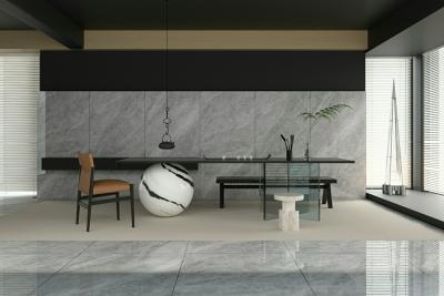 China 900x1800mm Polished Glazed Porcelain Tile 0.5% W.A Grey for sale
