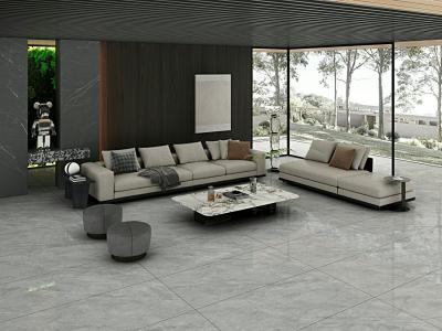 China Grey Polished Glazed Porcelain Tile 900x1800x9mm for Indoor Walls for sale