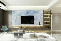 China 900x1800mm Blue White Polished Glazed Porcelain Tile 0.5% WA for sale