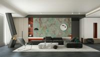 China 900x1800mm Green Polished Glazed Porcelain Tile 0.5% WA for sale