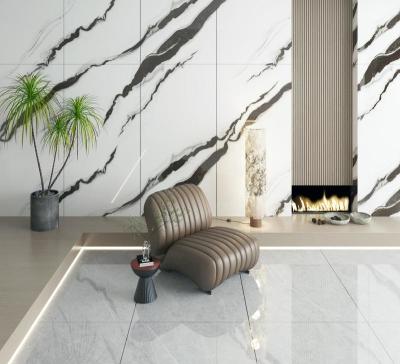 China Carrara White Polished Glazed Porcelain Tile 900x1800mm Non-Slip for sale