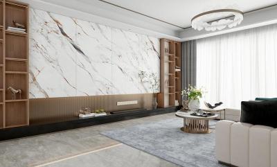 China Carrara Polished Glazed Porcelain Tile 900x1800mm AAA Grade for sale