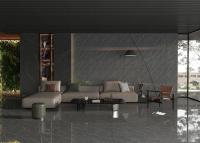 China Black Marble Look Polished Glazed Porcelain Tile 900x1800mm for sale